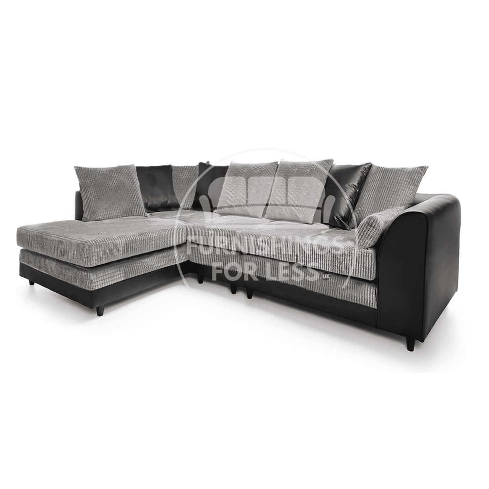 Luca Mixed Fabric 5 Seater Corner Sofa Scatter Back | Furnishings For ...