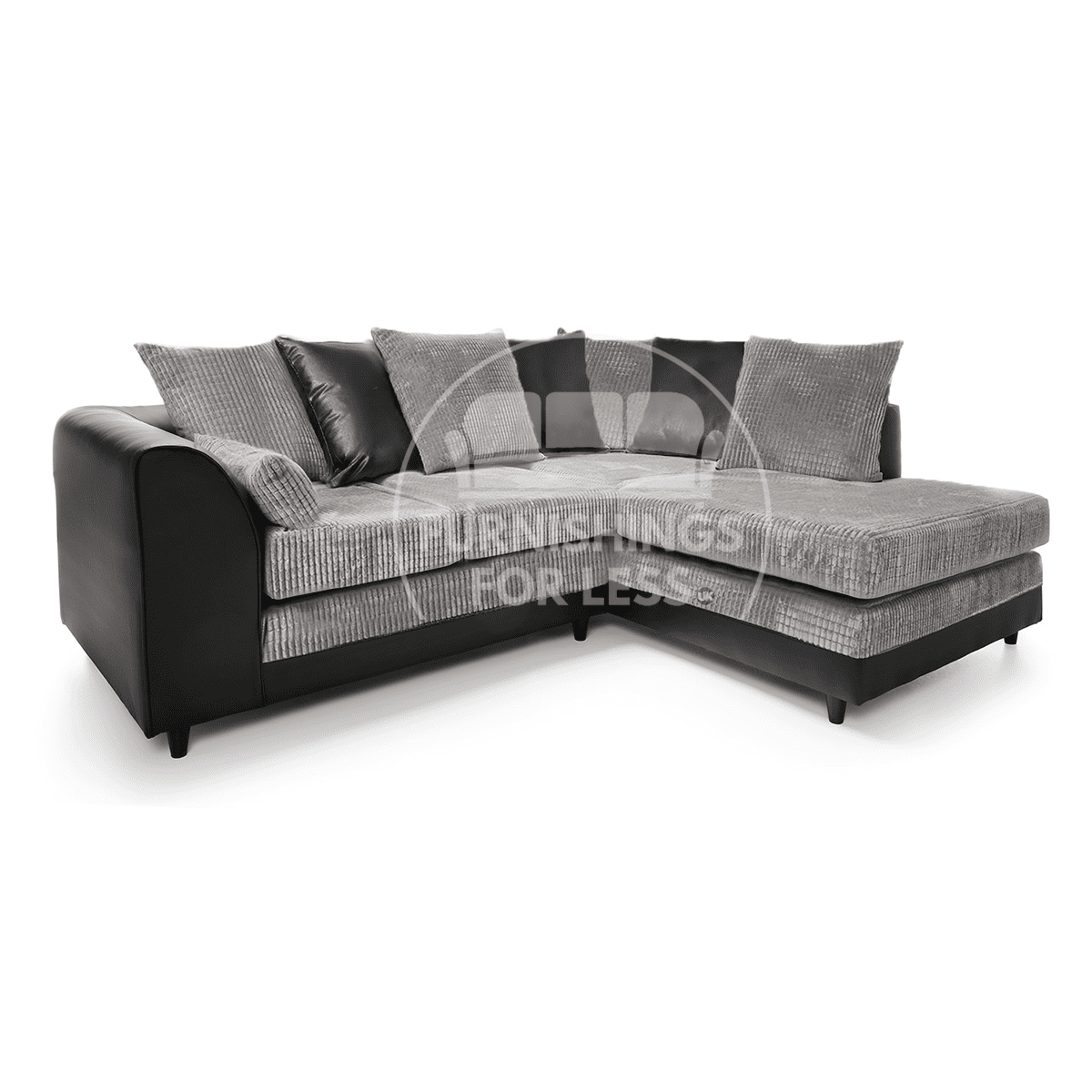 Luca Mixed Fabric 4 Seater Corner Sofa Scatter Back | Furnishings For ...