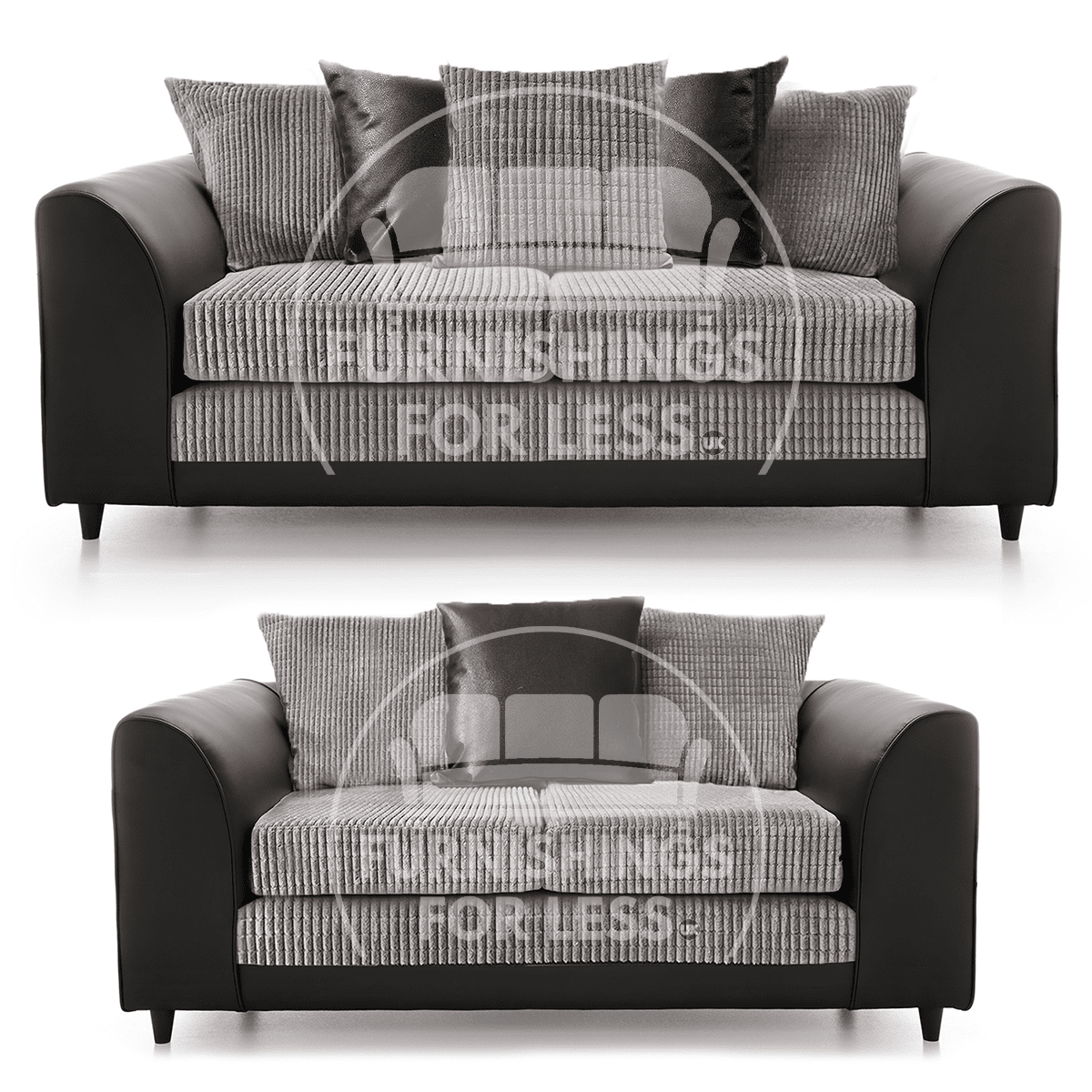 Luca Mixed Fabric Sofa Suite - Scatter Back | Furnishings For Less UK